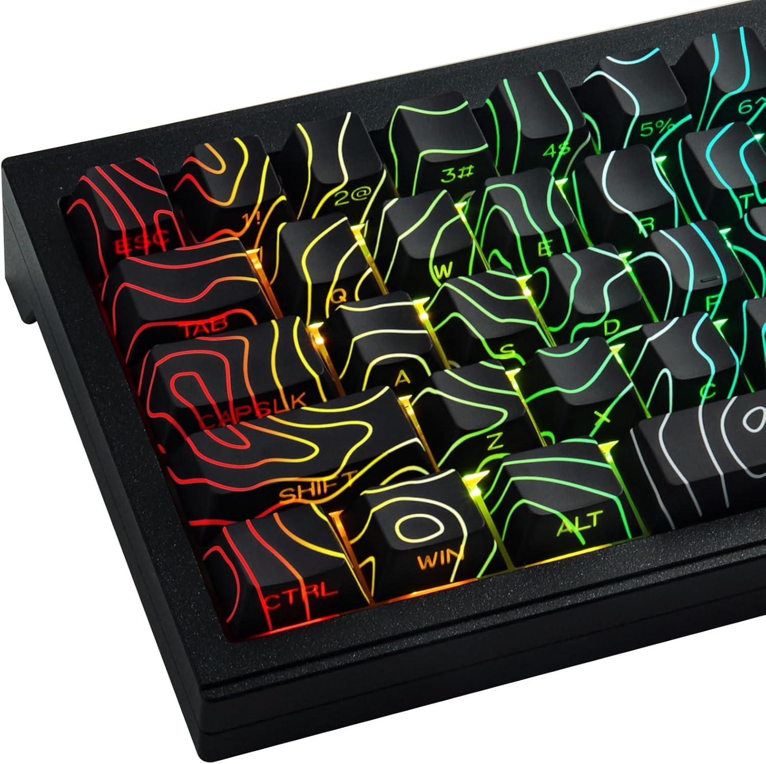 Amazon.com: Hyekit Side Printed Keycaps - Line Luminous Keycaps, Double ...