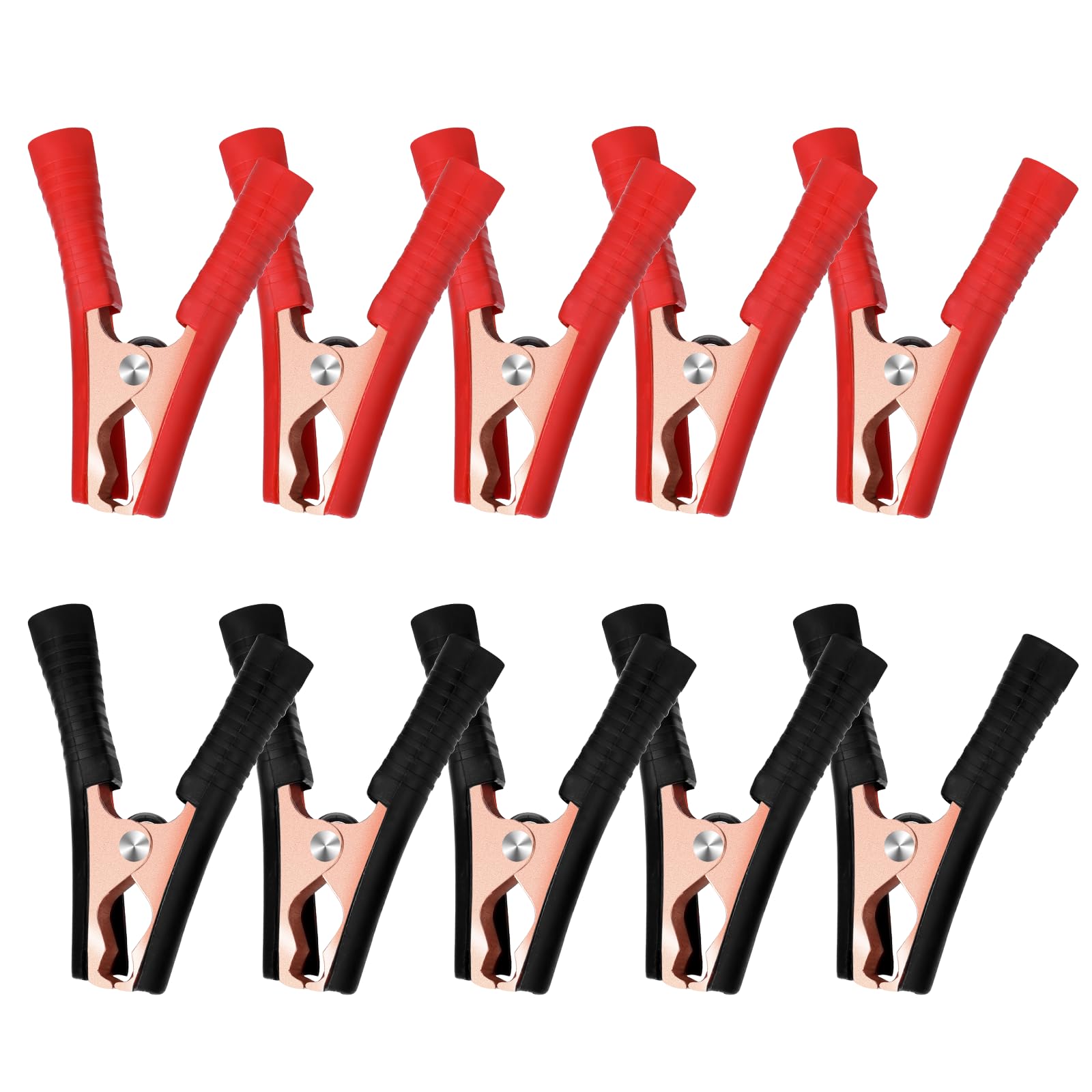 10 Pcs Alligator Clips Electrical Metal 100A Insulated Heavy Duty ...