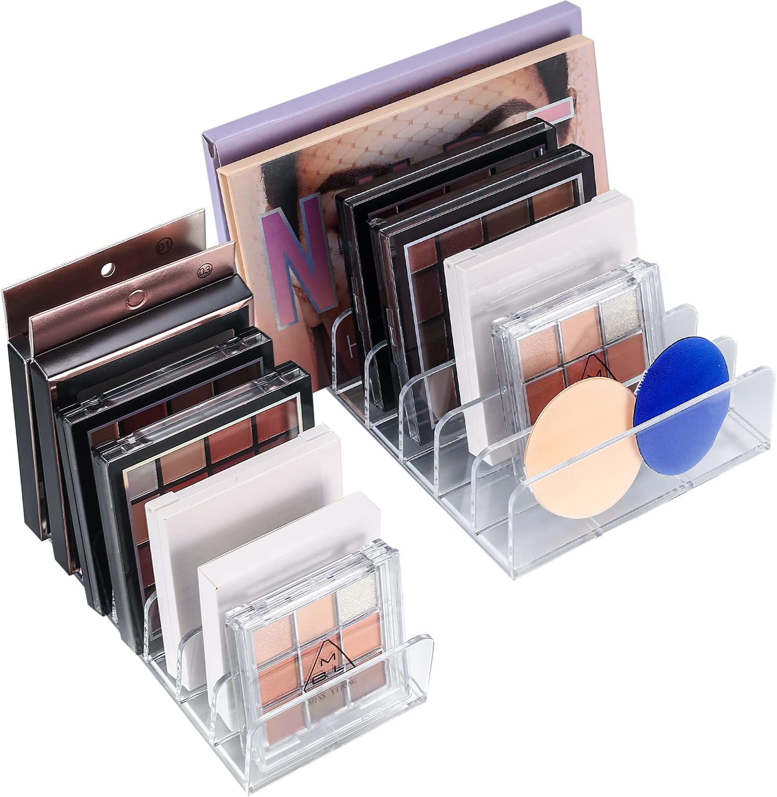 NA Acrylic Compact Holder, Makeup Organiser Tray for Storage Eyeshadow ...