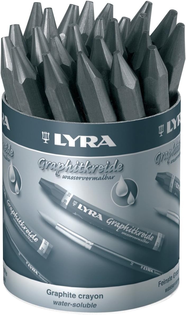 Lyra Graphite Pastel Non Water Soluble 6B : Amazon.co.uk: Stationery ...