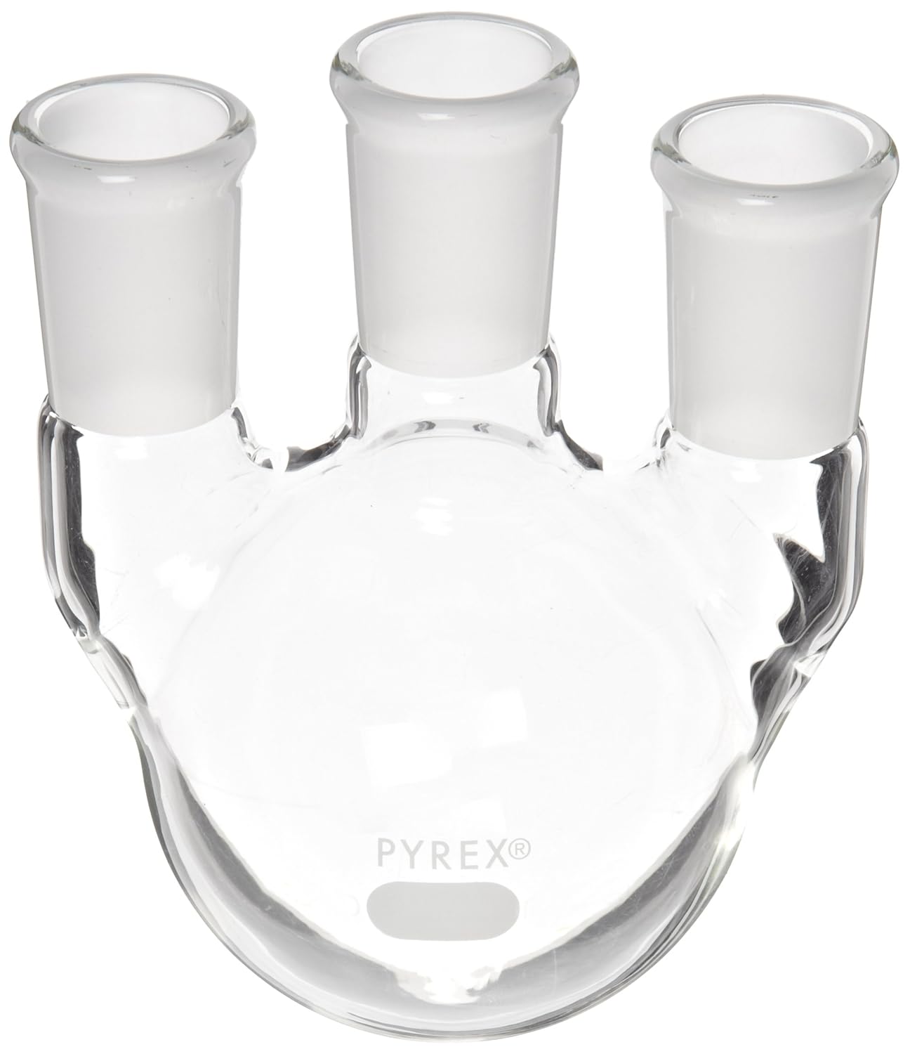 Pyrex Borosilicate Glass Three Neck Distilling Flask with Vertical Neck ...