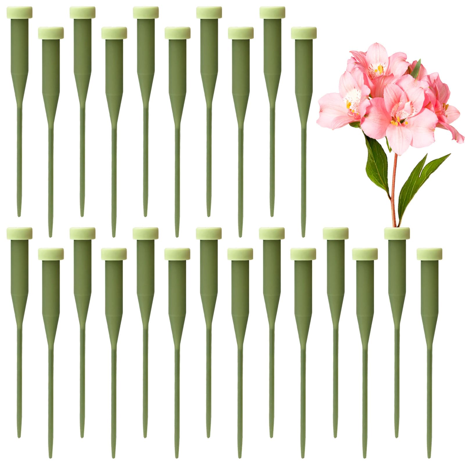 Amazon.com: Lzmvte 150 Pack Green Floral Tubes, 5.7 Inch Single Flower ...