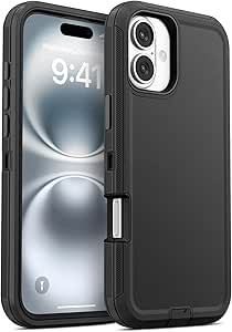 Amazon.com: Jelanry Case for iPhone 16 5G 6.1-inch, Heavy Duty Rugged & Dual-Layer Protection ...