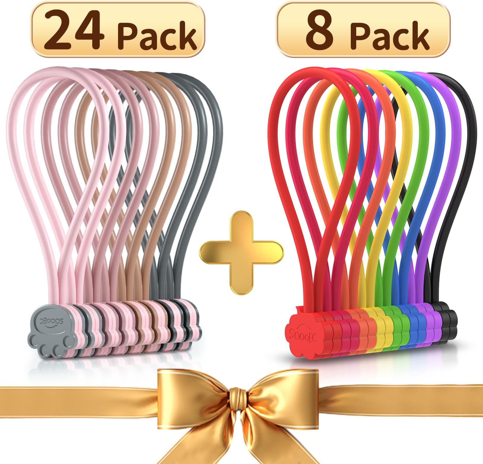 Amazon.com: 24 Pack Magnetic Cord Ties, Cute Cloud Design + Cute Cat's ...