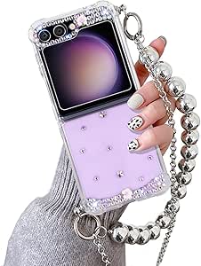 Amazon.com: Omio Compatible with Samsung Galaxy Z Flip 6 5G Case with Crossbody Chain Strap ...