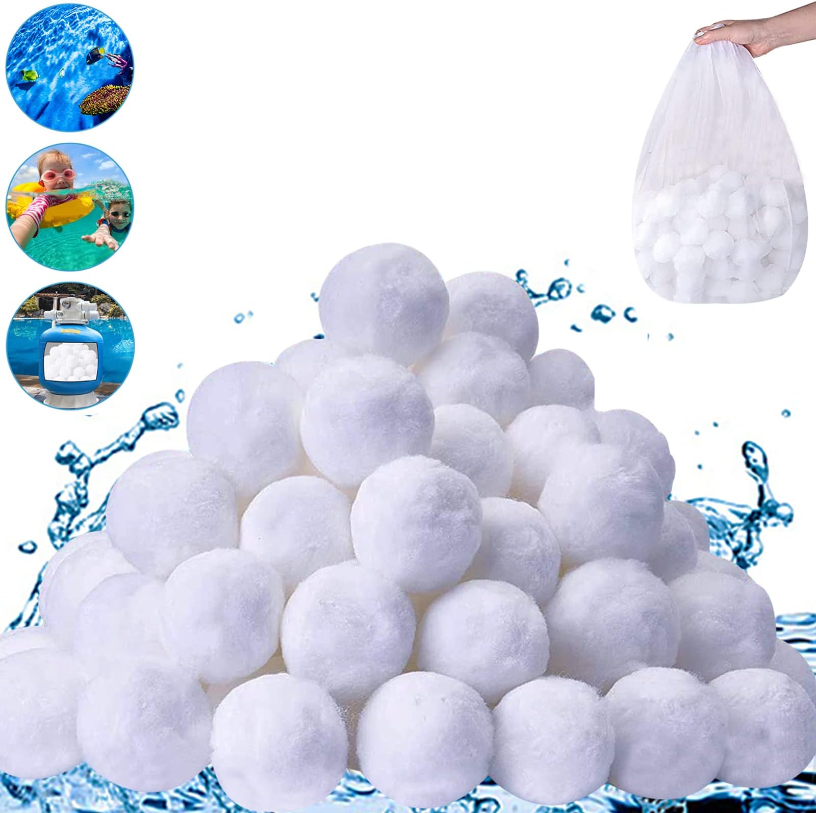 Amazon.com : XWWQSP Pool Filter Balls for Sand Filter, 1.5lbs Reusable ...