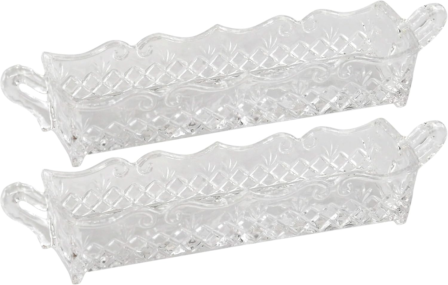 Amazon.com: HOME-X Clear Glass Relish or Cracker Tray, Crystal Serving ...
