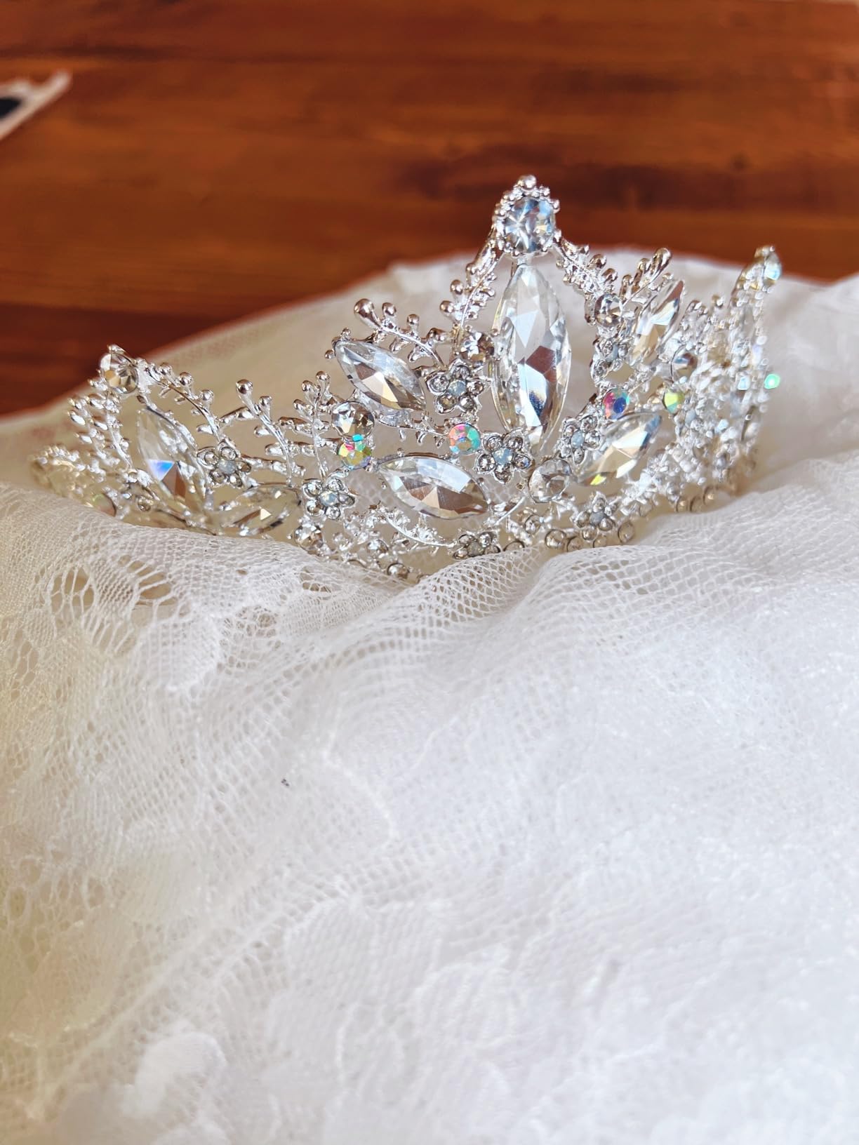 Amazon.com : Didder Silver Tiaras for Women Bridal Tiara, Crystal ...