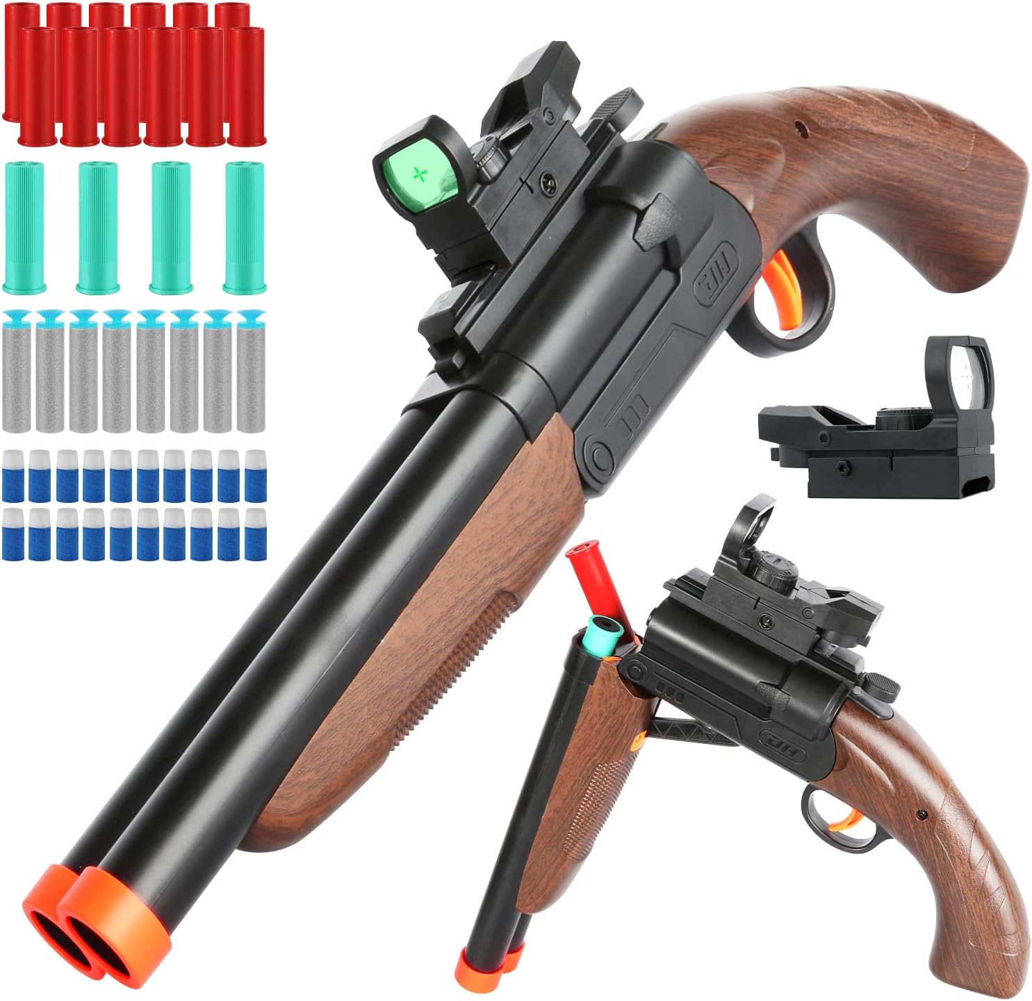 Amazon.com: L-LAN- Toy Soft Bullets,Rifle Short Double Barrel Shotgun ...