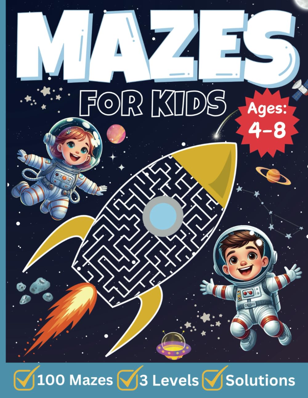 Mazes For Kids Ages 4-8: Over 100 Maze Puzzles and Games to Improve ...