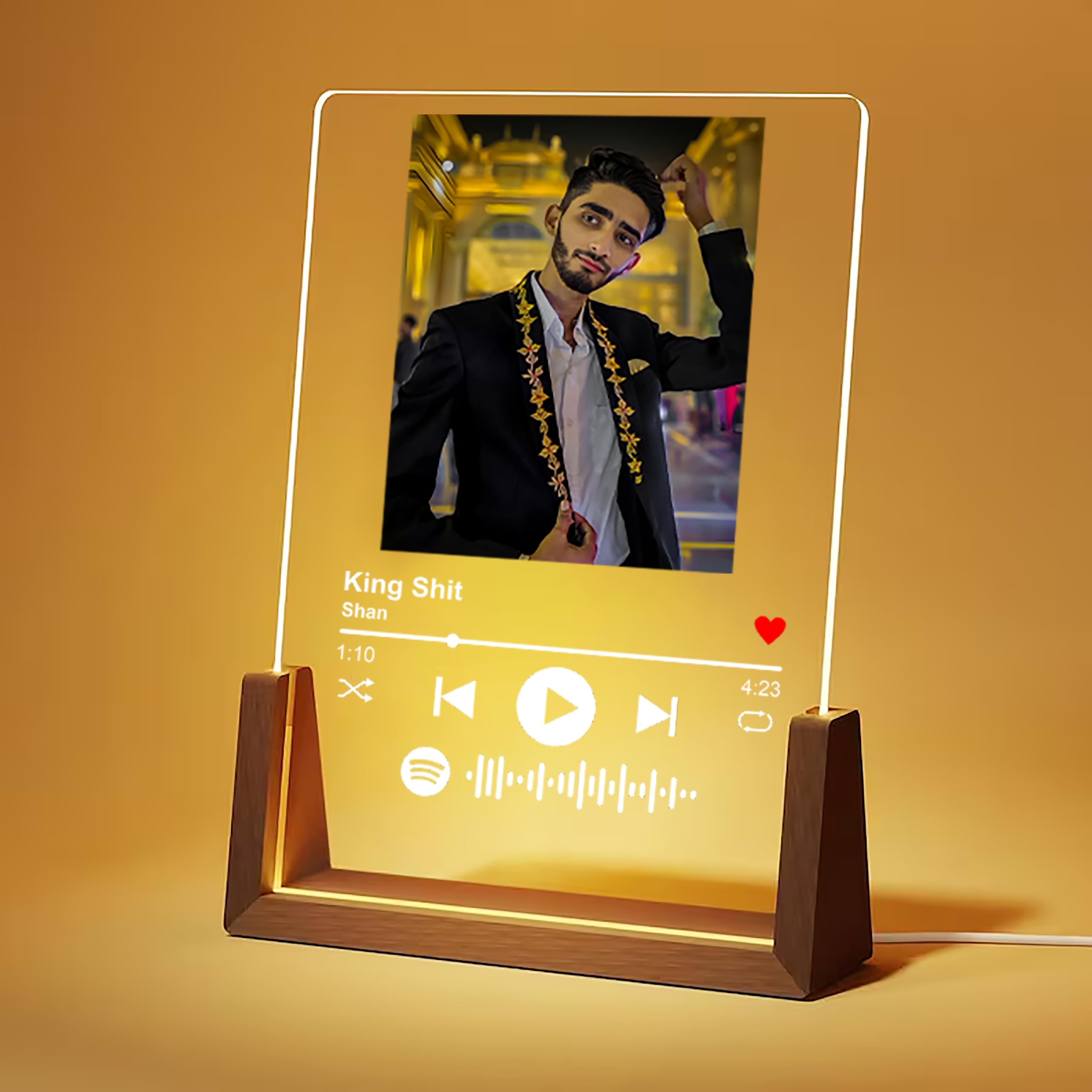 WEHATKE Customized Personalized Spotify Illusion Lamp with Photo and ...