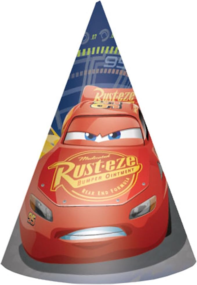 Amazon.com: American Greetings Cars 3 Party Hats, 8-Count : Toys & Games