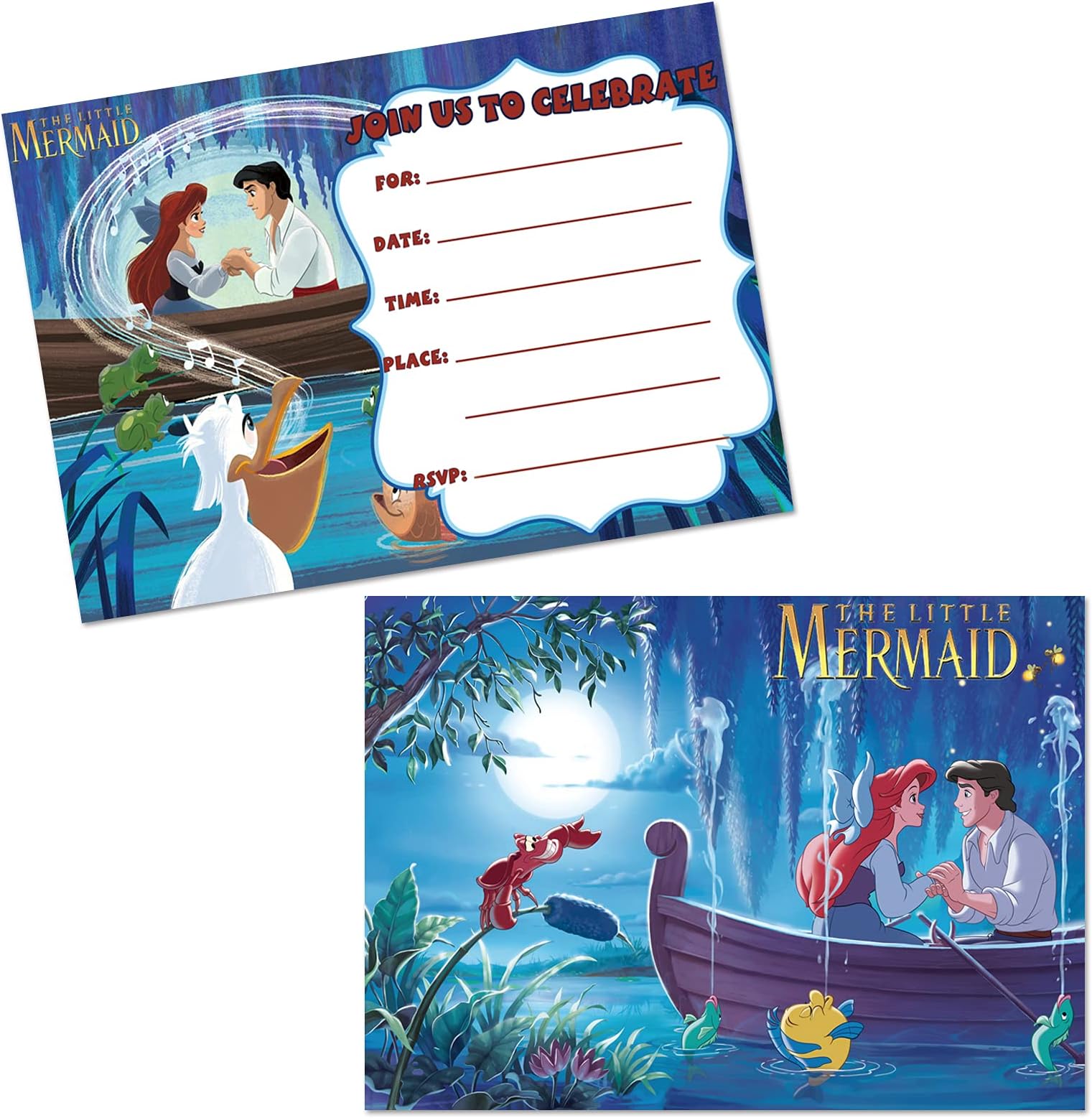 Amazon.com: ANTOUT 20 Princess theme birthday party invitation cards ...