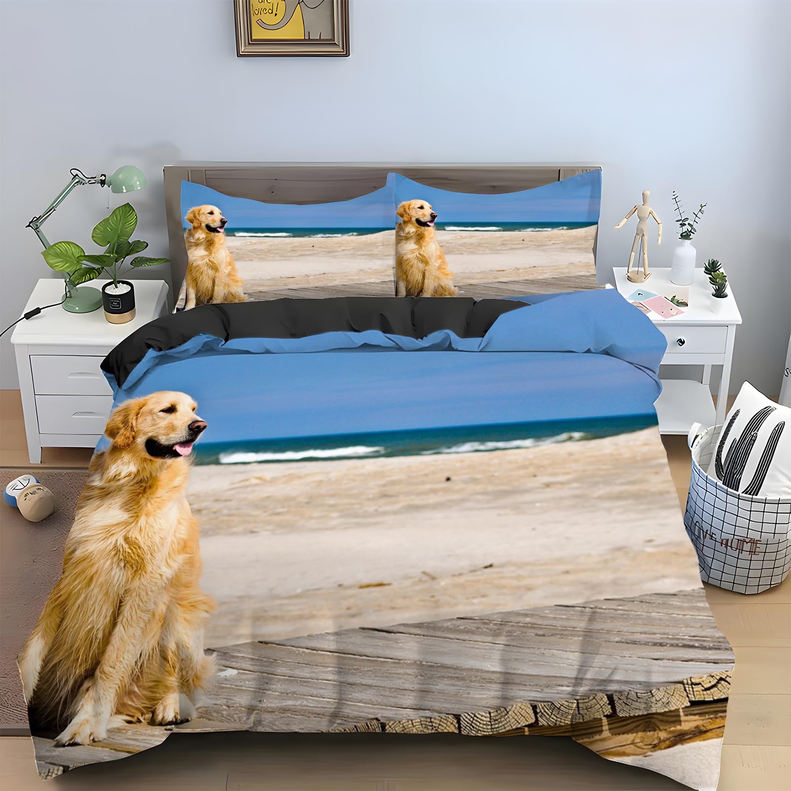 Blue Zebra Print Bedding