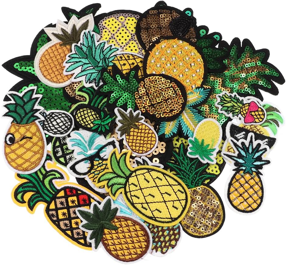 Amazon.com: 26PCS Pineapples Embroidered Patches, Cute Fruit Iron on/Sew on Patches Applique for ...