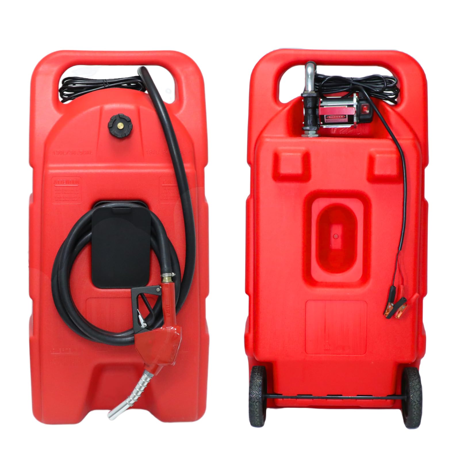 Amazon.com: 34 Gallon Portable Fuel Caddy with 12V Transfer Pump, Large ...