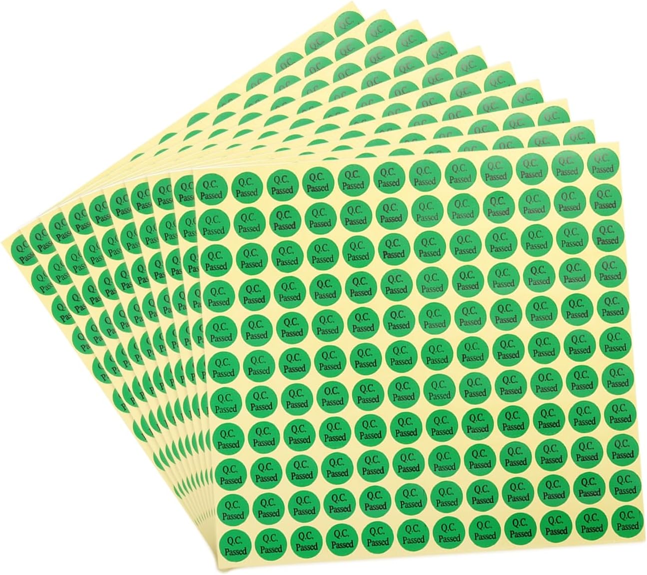 Amazon.com : 900 Green QC Passed Stickers Small 0.4” Round Shape ...