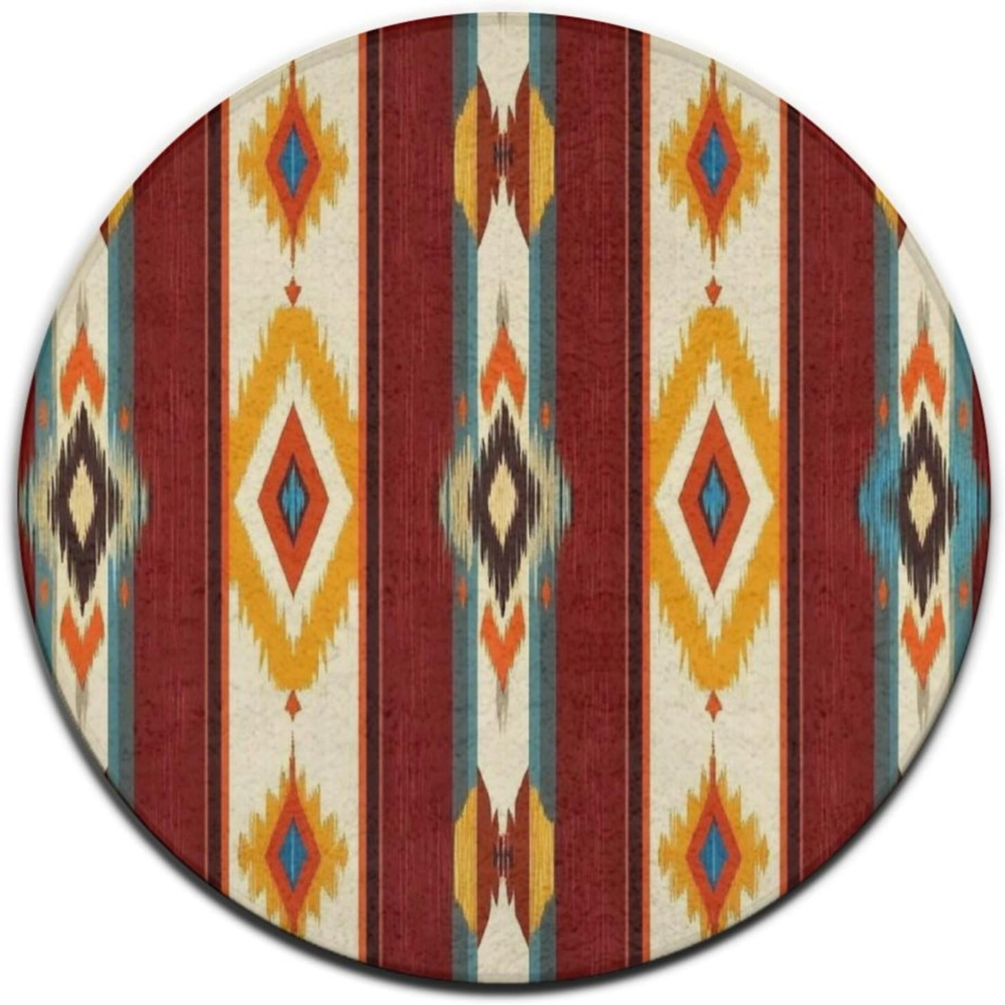 Amazon.com: Modern Round Area Rug, Non Slip Machine Washable Kitchen ...