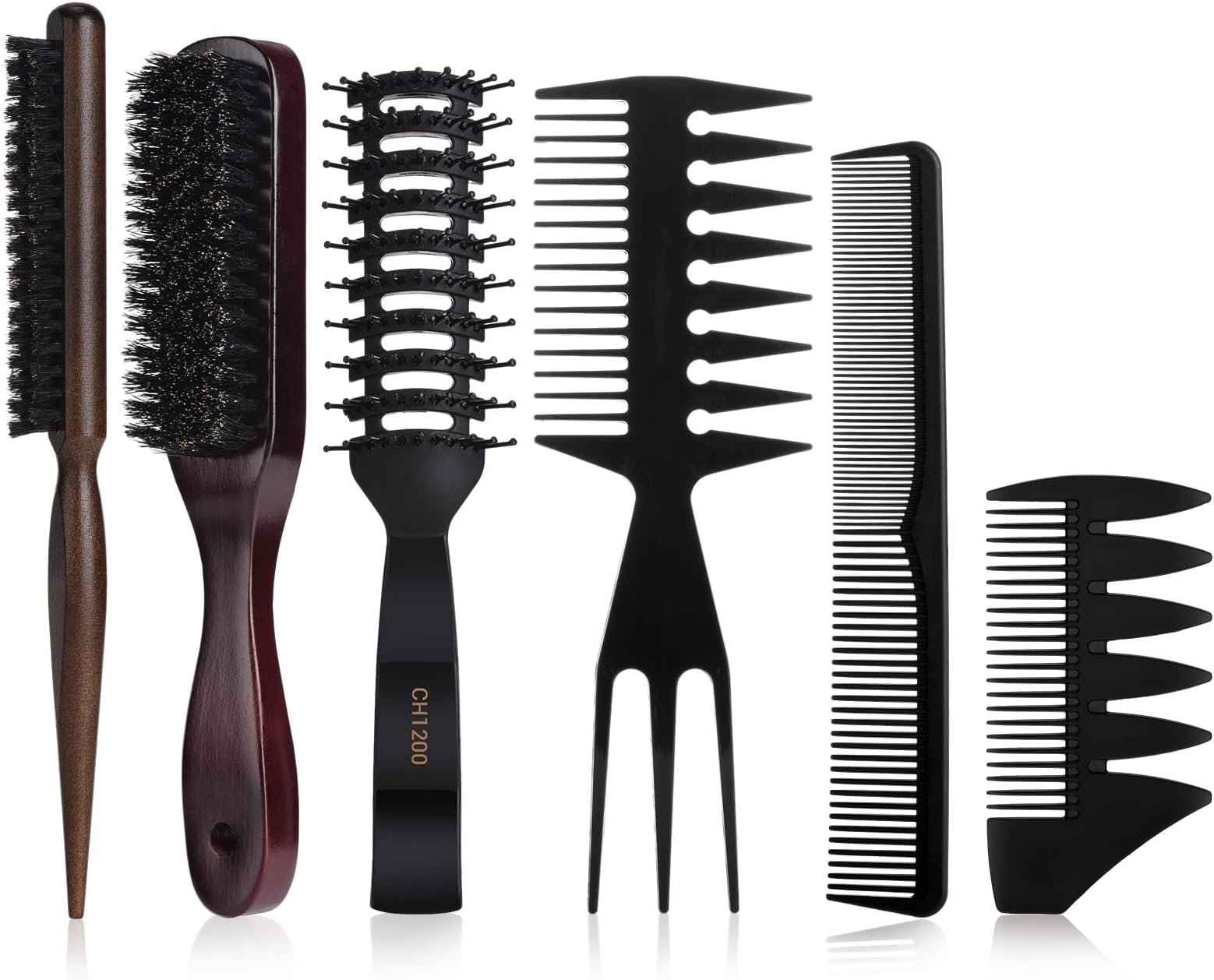 Amazon.com : SIQUK 6 Pieces Hair Brush Comb Set Paddle Brush Detangle ...