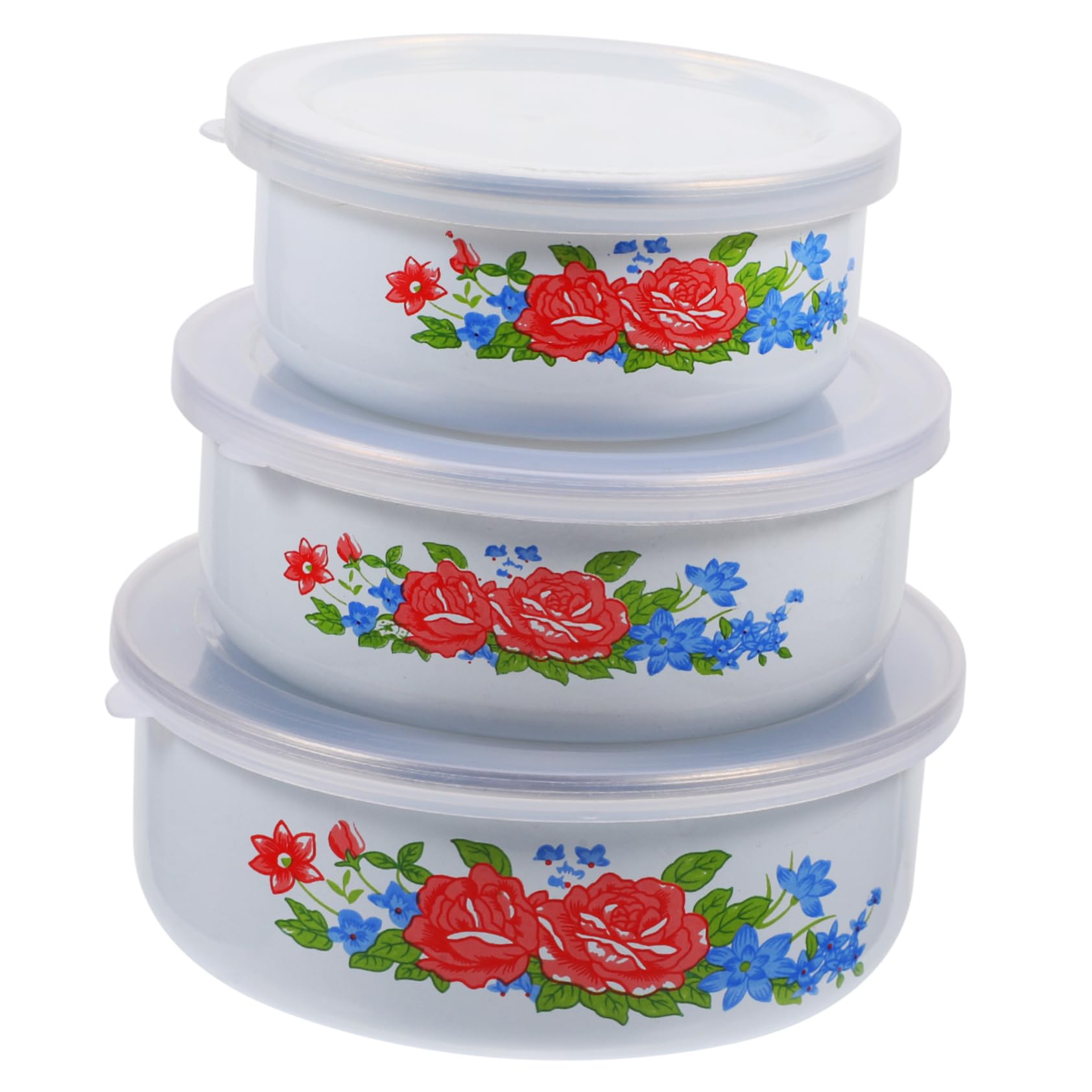 Amazon.com: Zerodeko Vintage Enamel Bowl 3pcs Enamel Mixing Bowls Sets ...