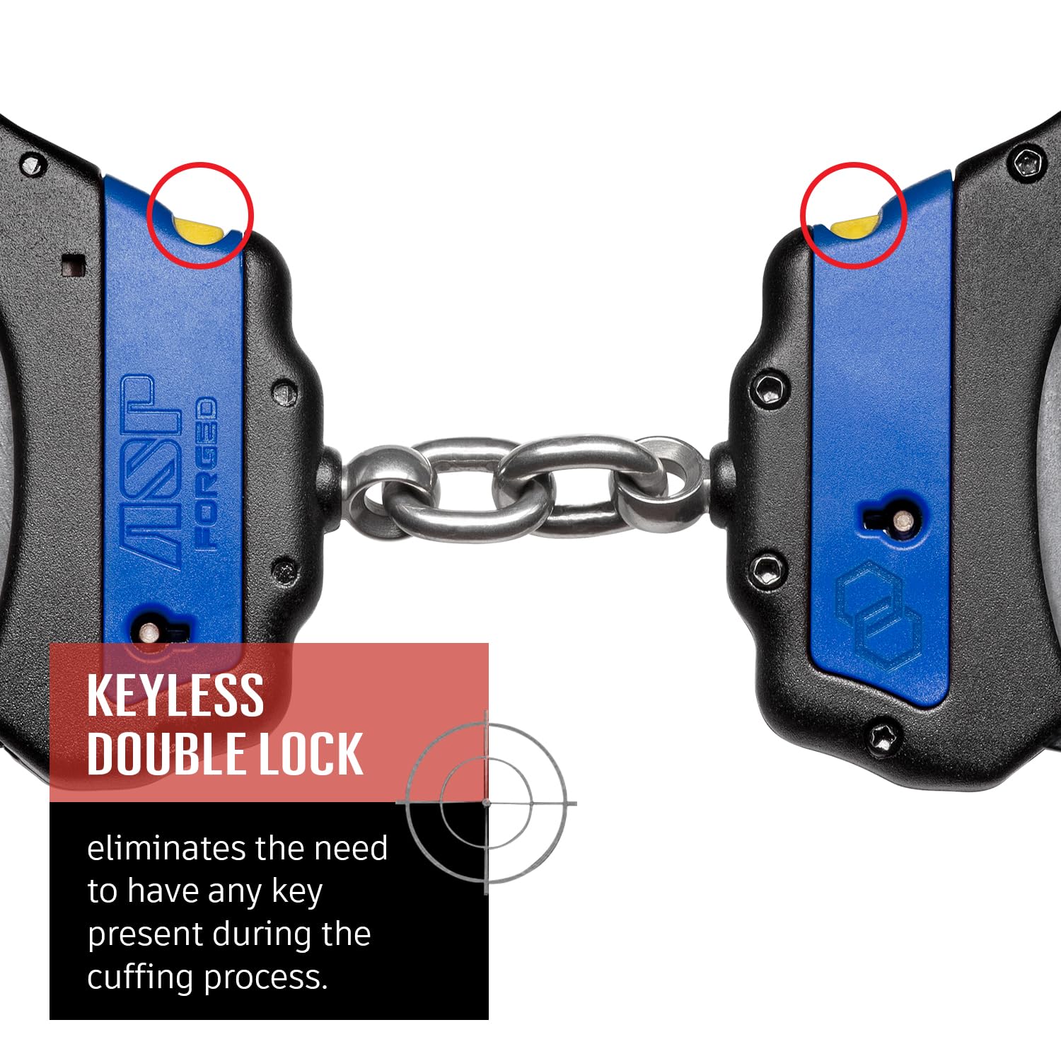 Snapklik.com : ASP Blue Line Chain Ultra Plus Cuffs