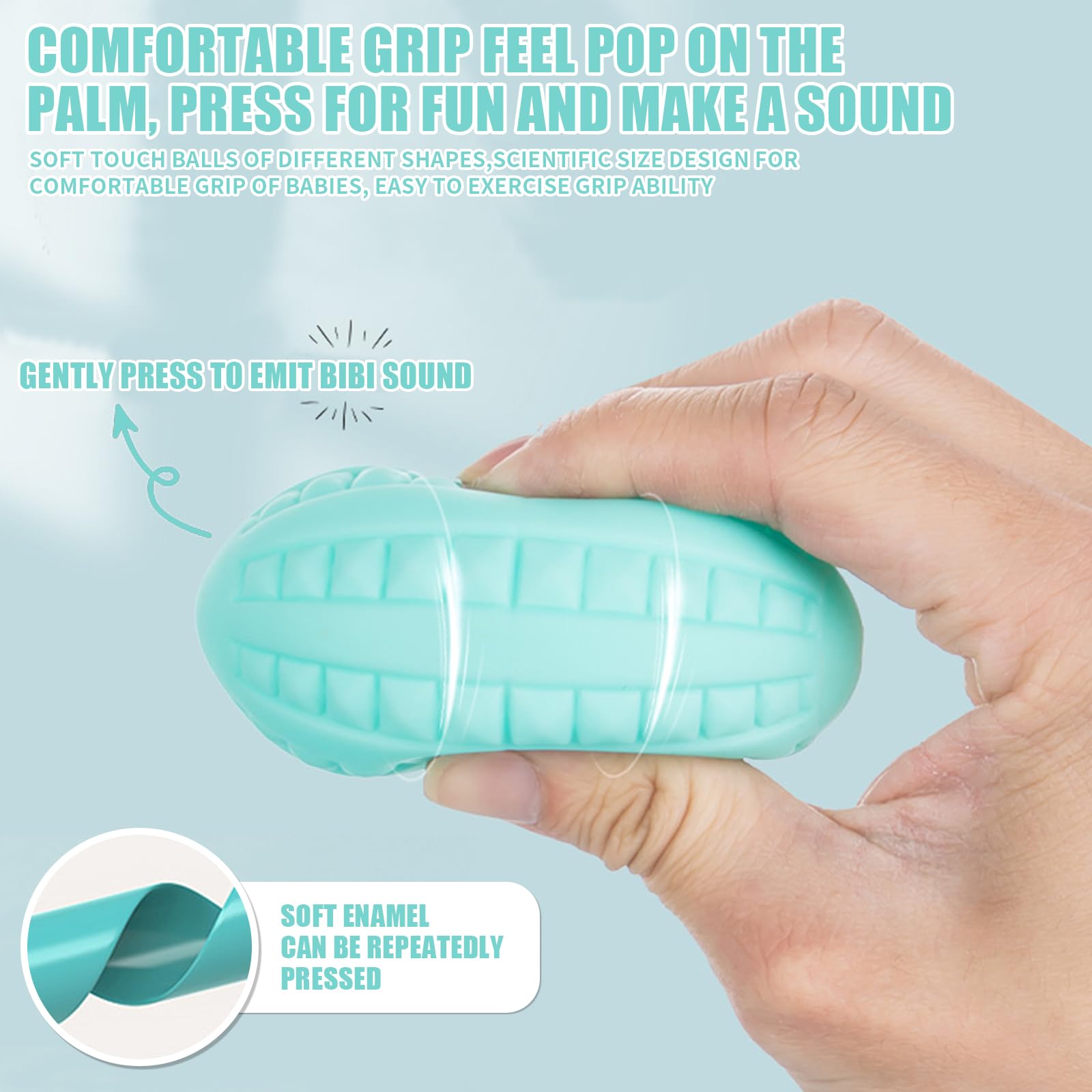 Baby Sensory Balls, 6 Piece Multi Ball Set for Babies and Toddlers Baby ...