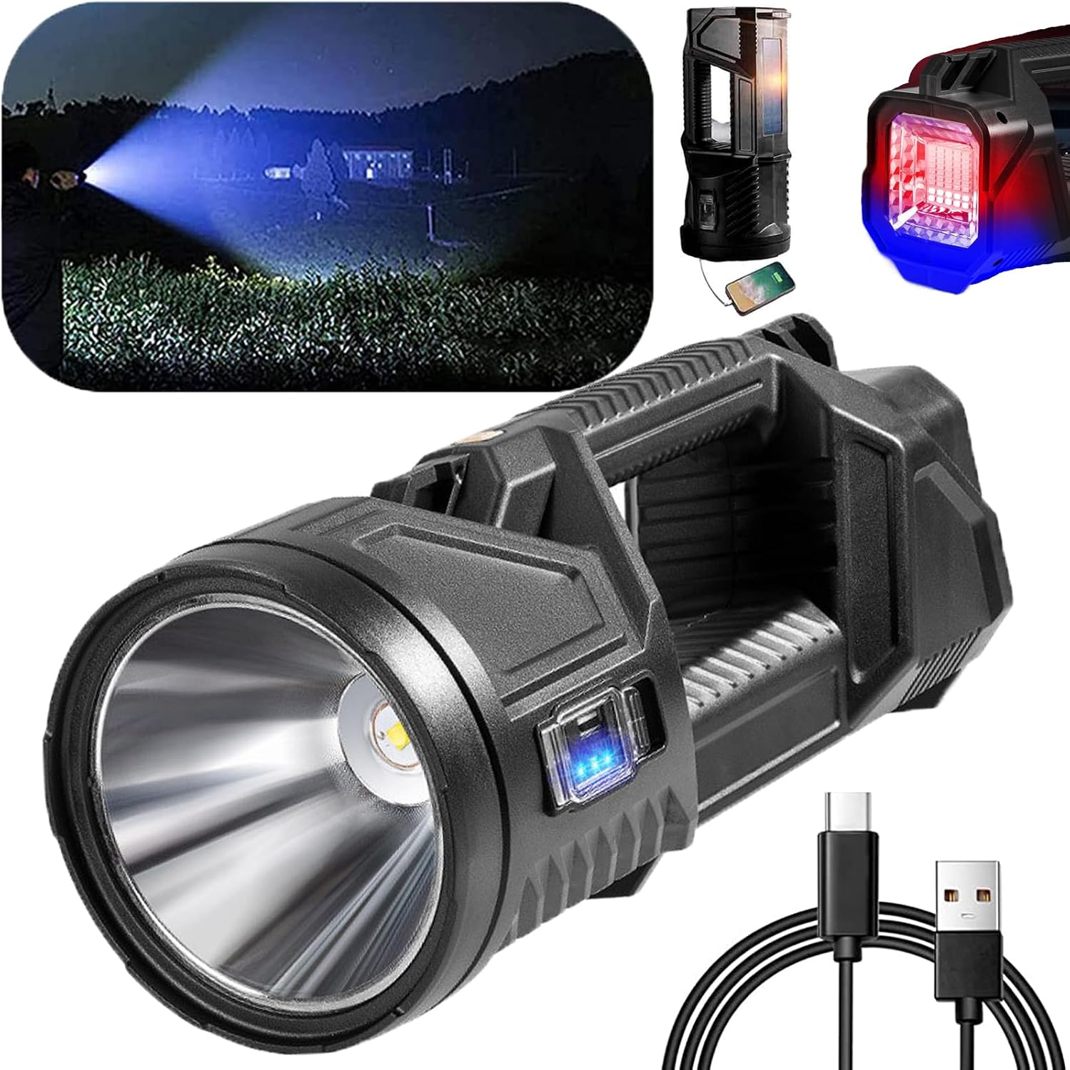 FETNHU New German 1000000 lumens Waterproof Spot Lights Handheld Large ...