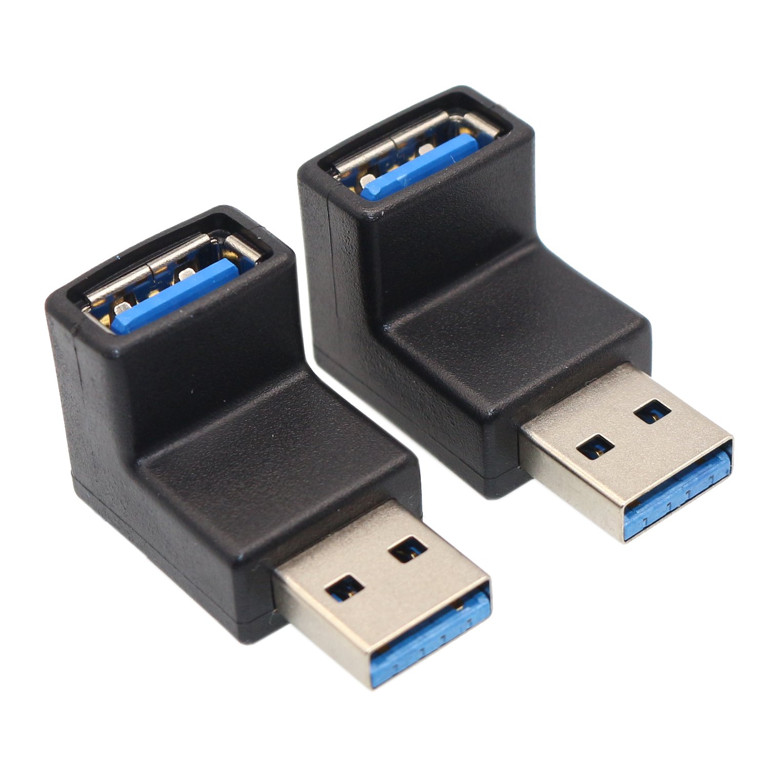 VCZHS USB3.0 AM to AF L Shape Converter Adapter USB 3.0 A Male to A ...