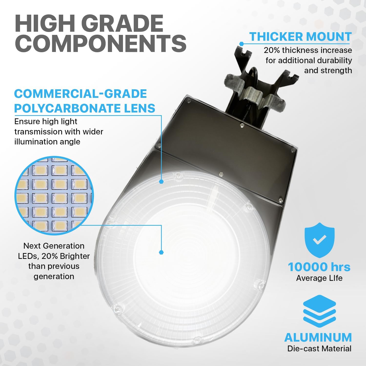 Marathon Lighting Luz LED de seguridad y granero de 100 W del atardecer ...