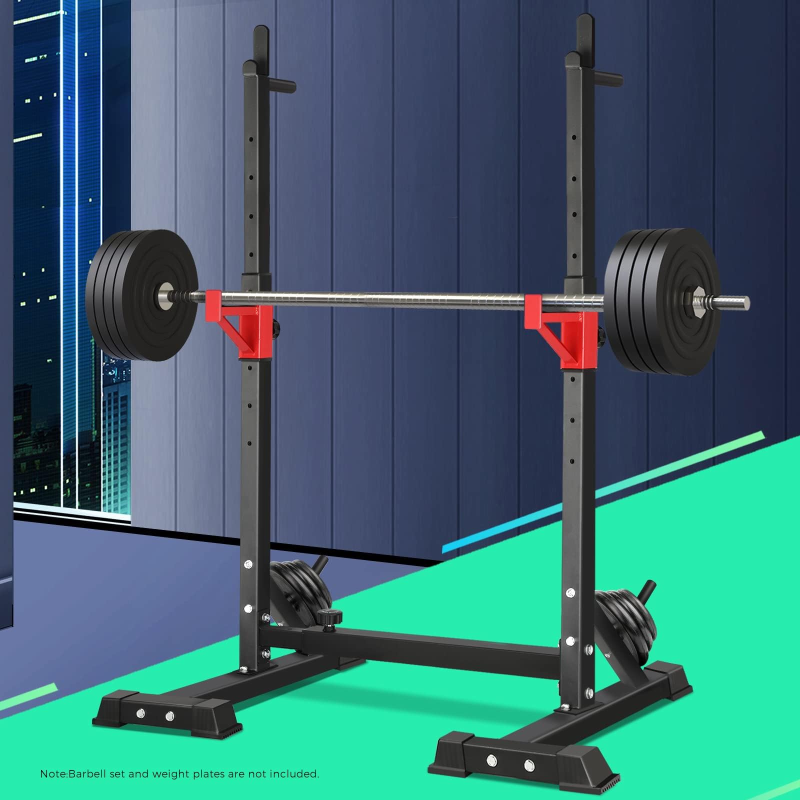 Finex Squat Rack Adjustable Barbell Rack Bar Stand Weight Rack Bench ...