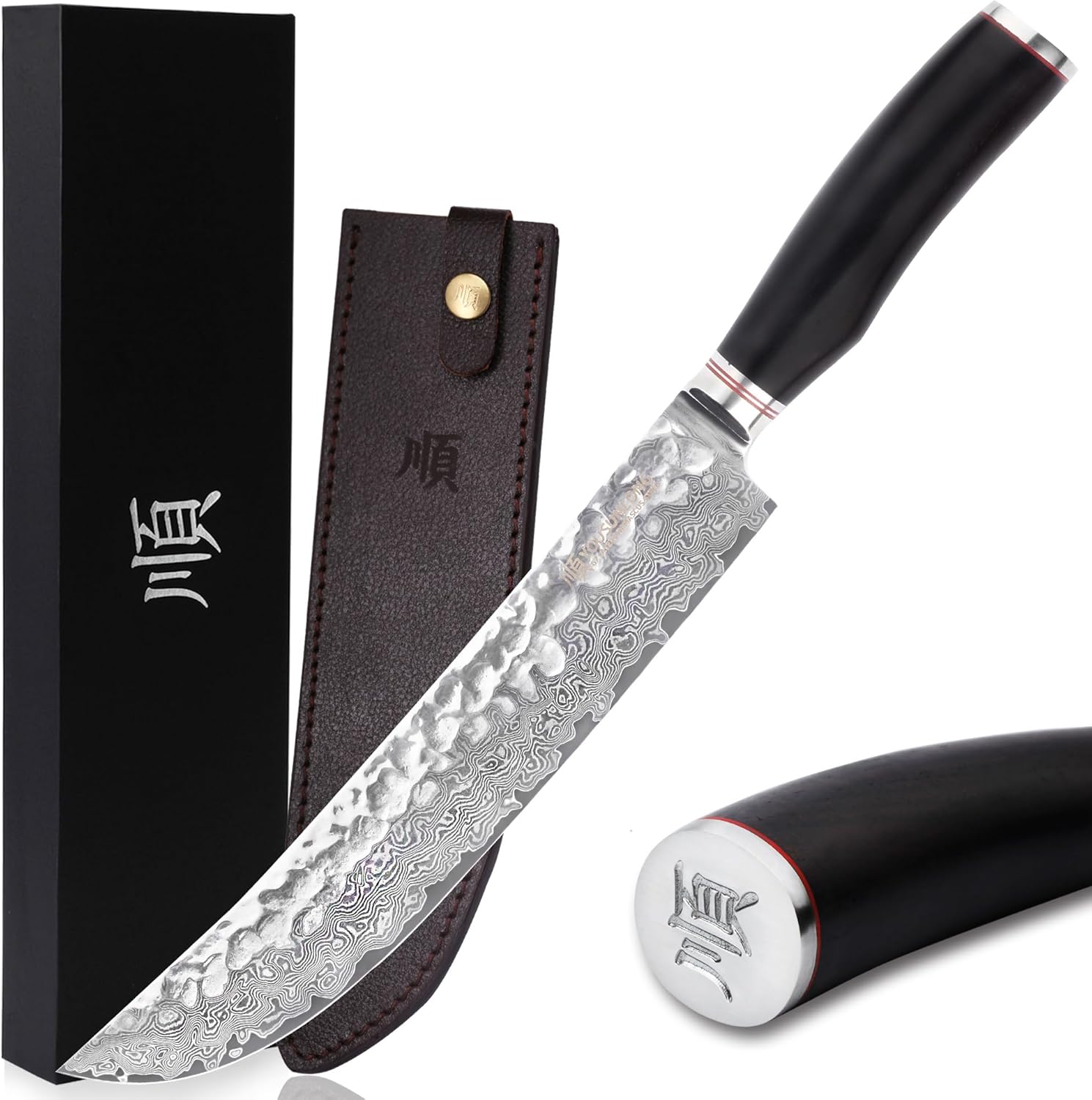 Amazon.com: YOUSUNLONG Cimitar Knife 10" Butcher's Scimitar Knife ...