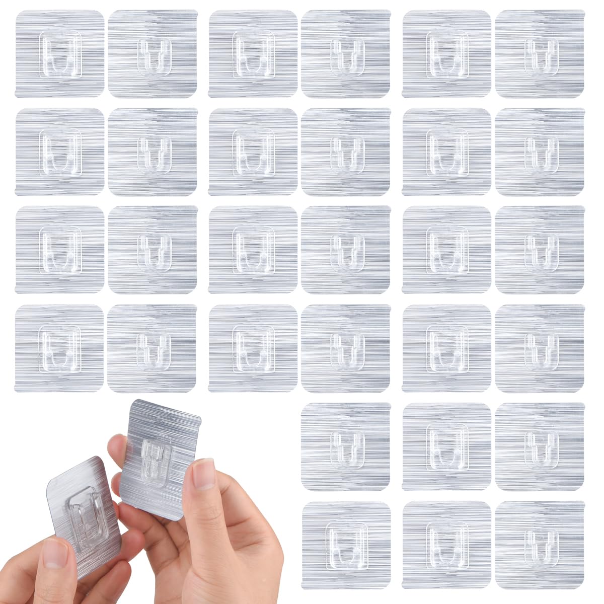 30 Pieces Double Side Adhesive Hooks, Wall Adhesive Hooks Wall Hooks ...
