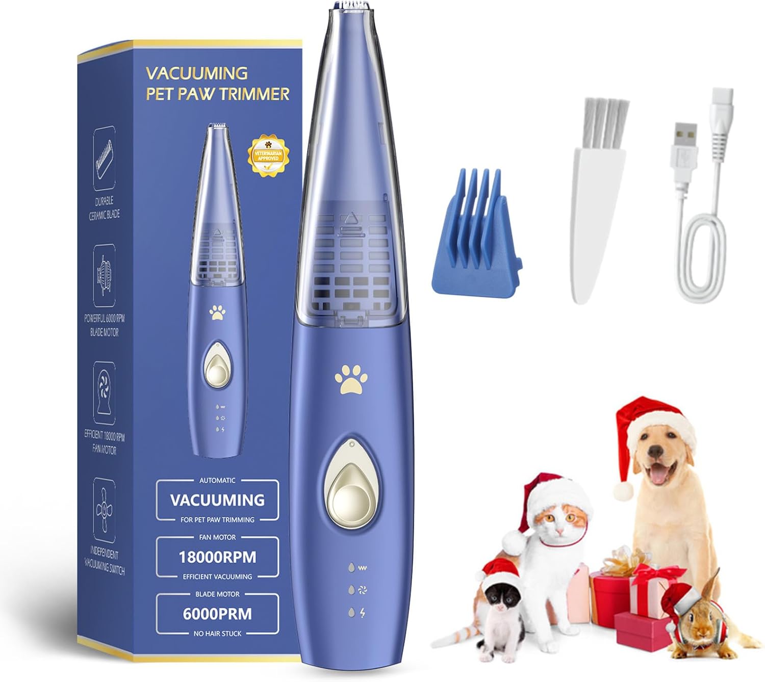 Amazon.com: LEMULEGU Dog Paw Clipper Vacuum Pet Hair Grooming Kit ...
