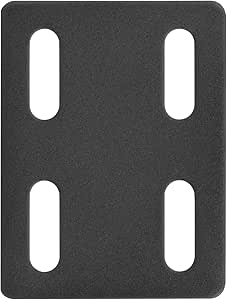 10 PCS 4" Black Adjustable Flat Straight Mending Bracket Plate with ...