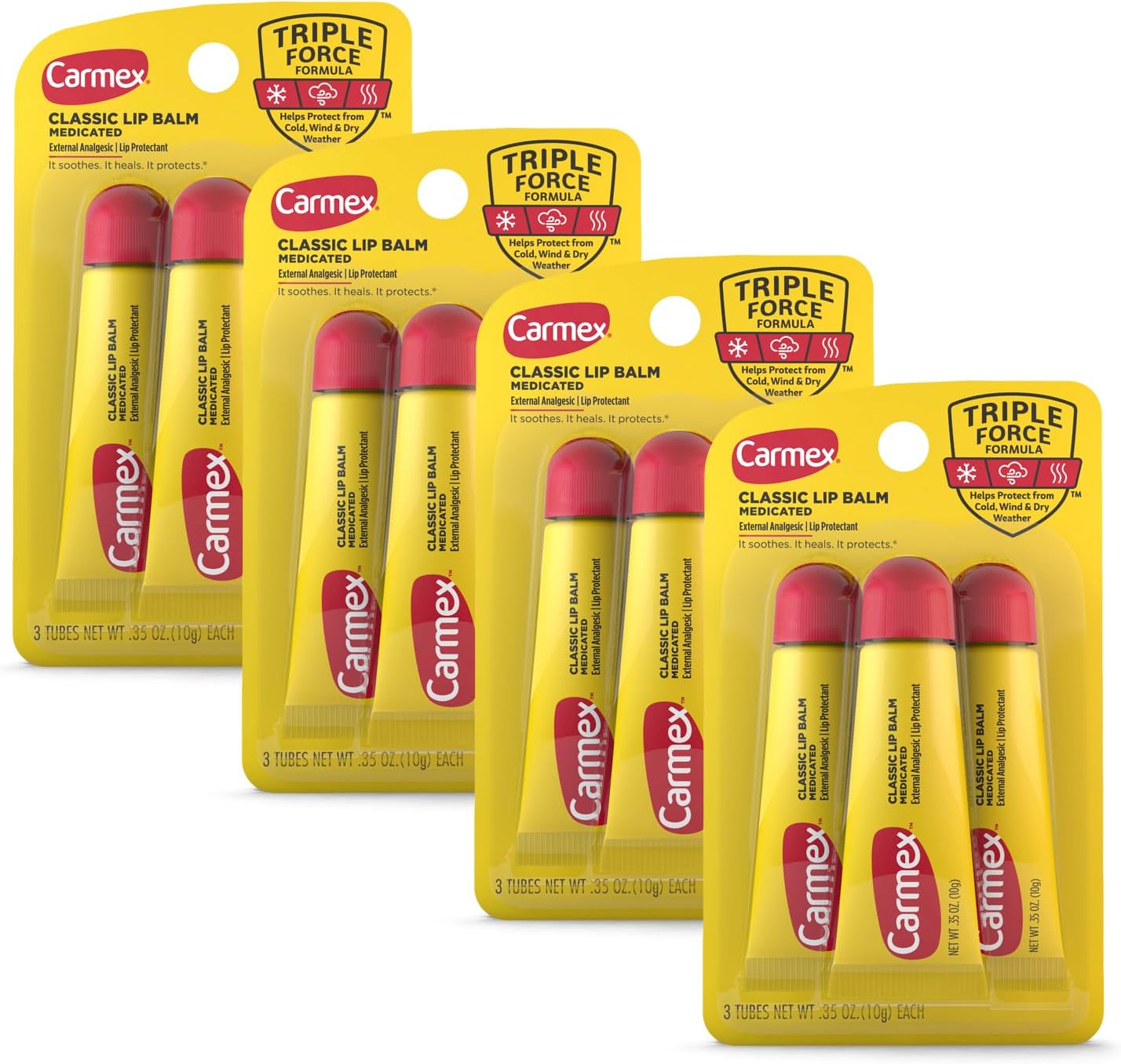Amazon.com : Carmex Classic Medicated Lip Balm Tubes, Lip Moisturizer ...