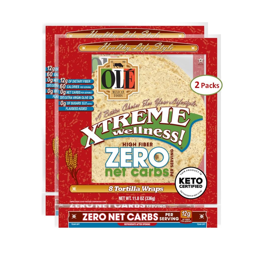 Amazon.com: Olé Xtreme Wellness® Soft Taco ZERO Net Carbs | 8" Size ...