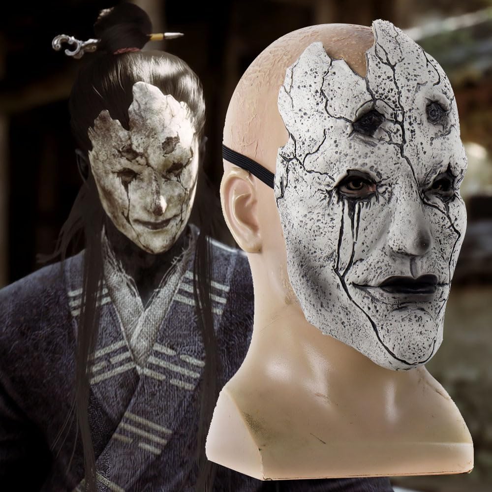 Amazon.com: Yuulibux Black Myth Wukong- Mi Daoren Latex Half Face Mask ...