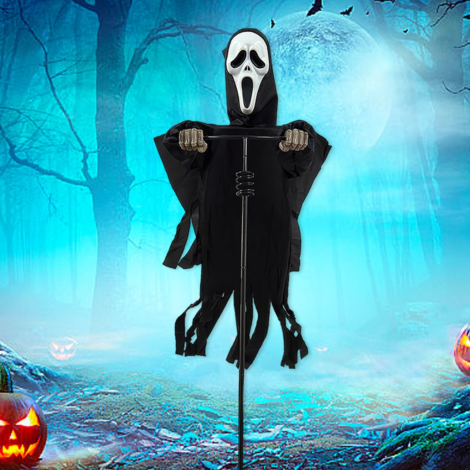 Amazon.com: Scream Scarecrow Screaming Ghost Halloween Scary Ghost of ...