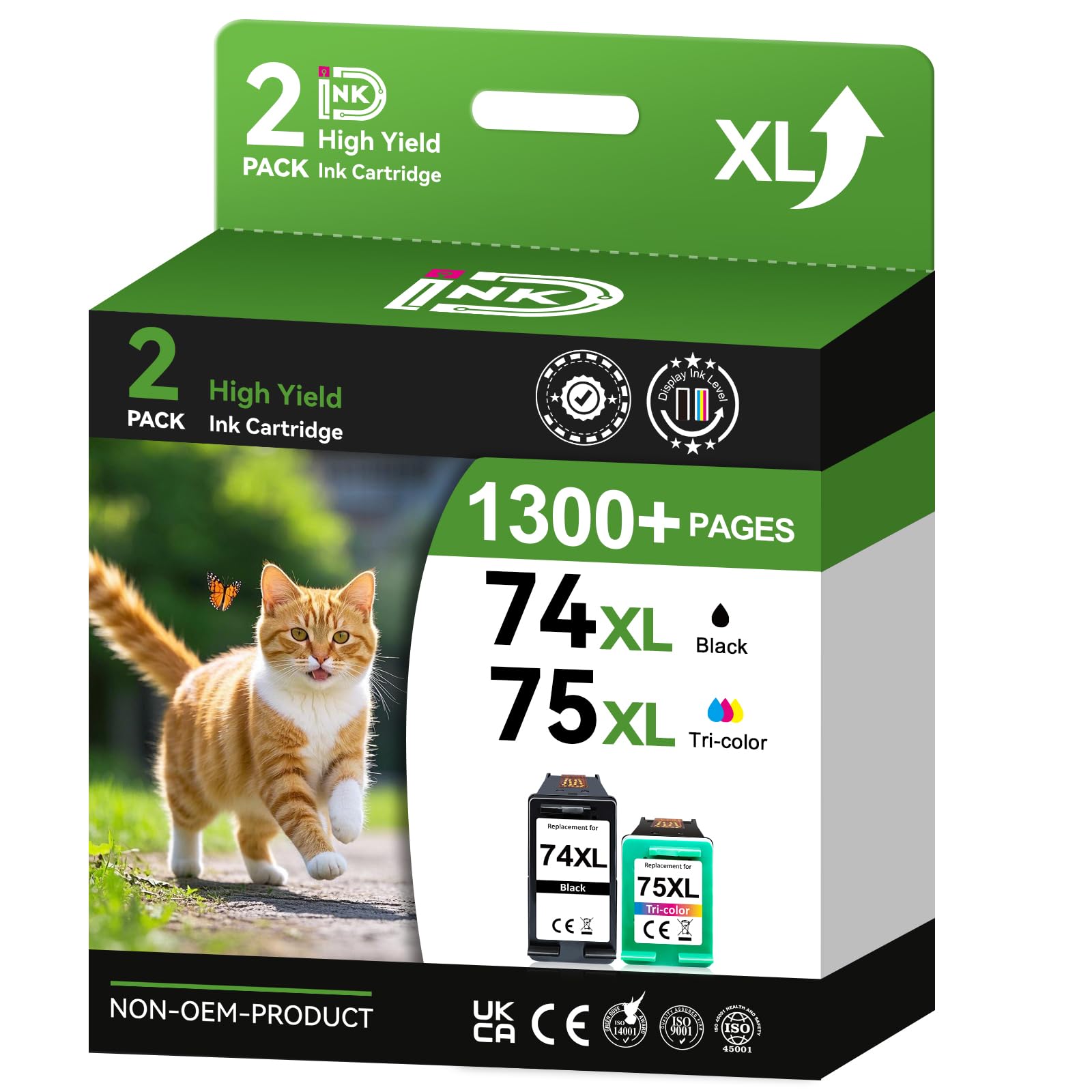 Amazon.com: Printer Ink 74XL 75XL Compatible for HP 74 75 Combo Pack ...
