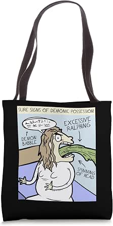 Amazon.com: Exorcism Demonic Possession Satan Banish Demons Tote Bag ...