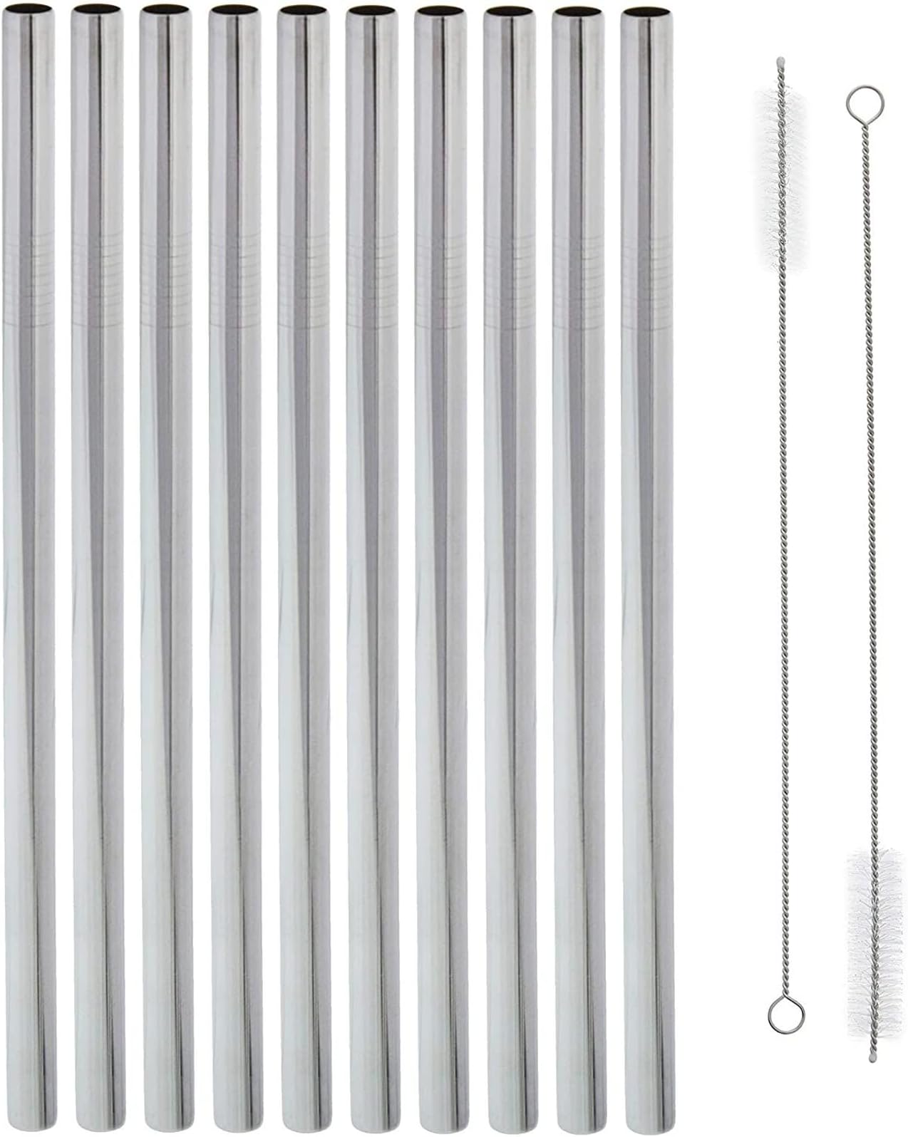 Amazon.com: Vinaco Stainless Steel Smoothie Straws, 0.4'' Extra Wide ...