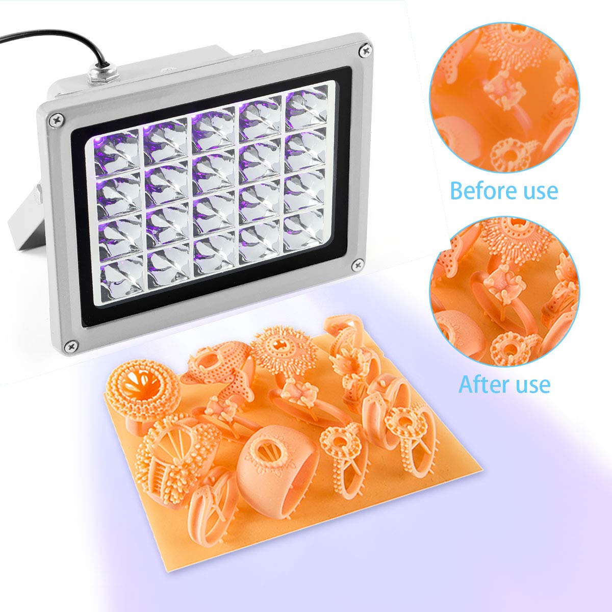 Snapklik.com : 3D Printer UV Resin Curing Light For SLA DLP 3D Printer Solidify Photosensitive ...