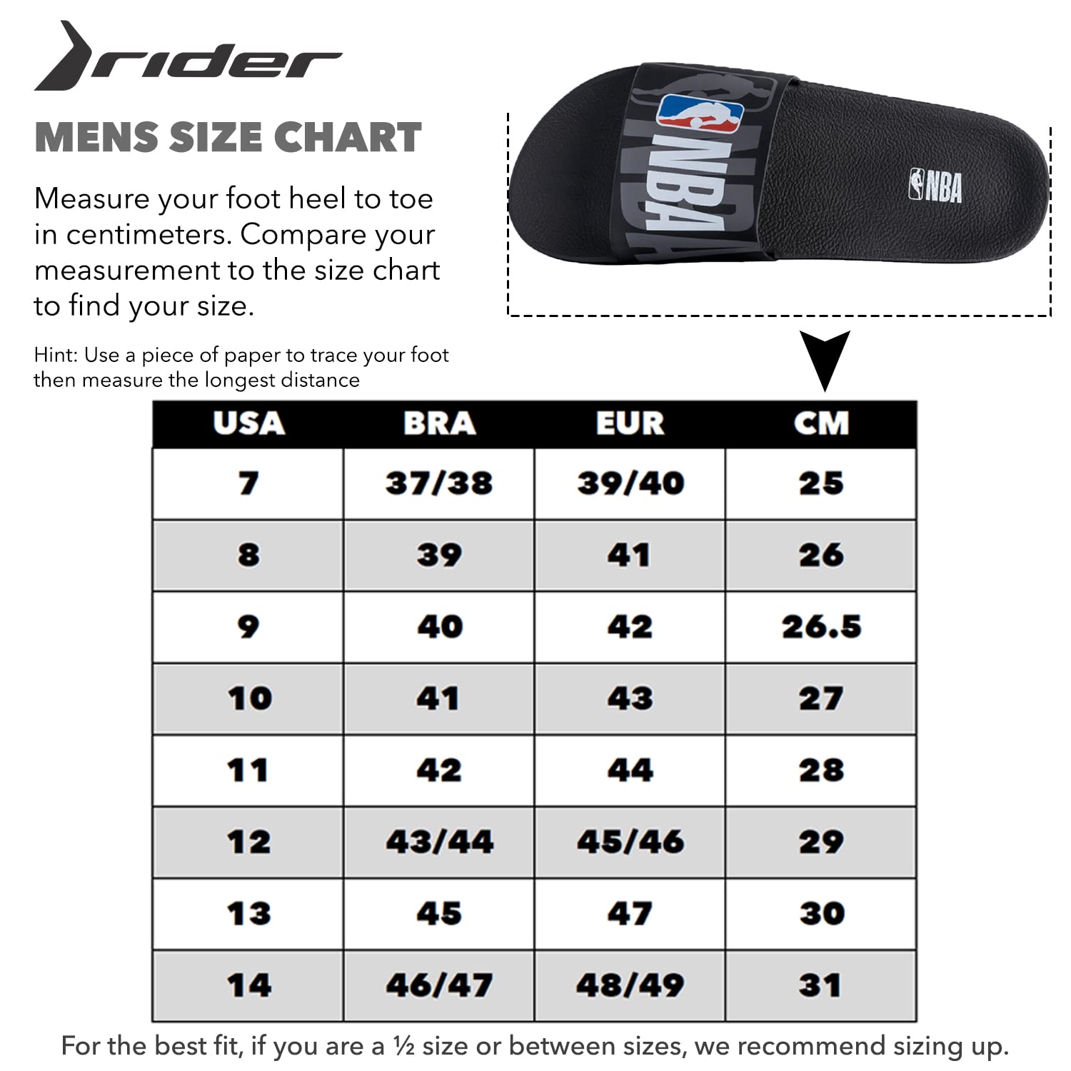 Snapklik.com : Rider Block NBA Athletic Slides For Men
