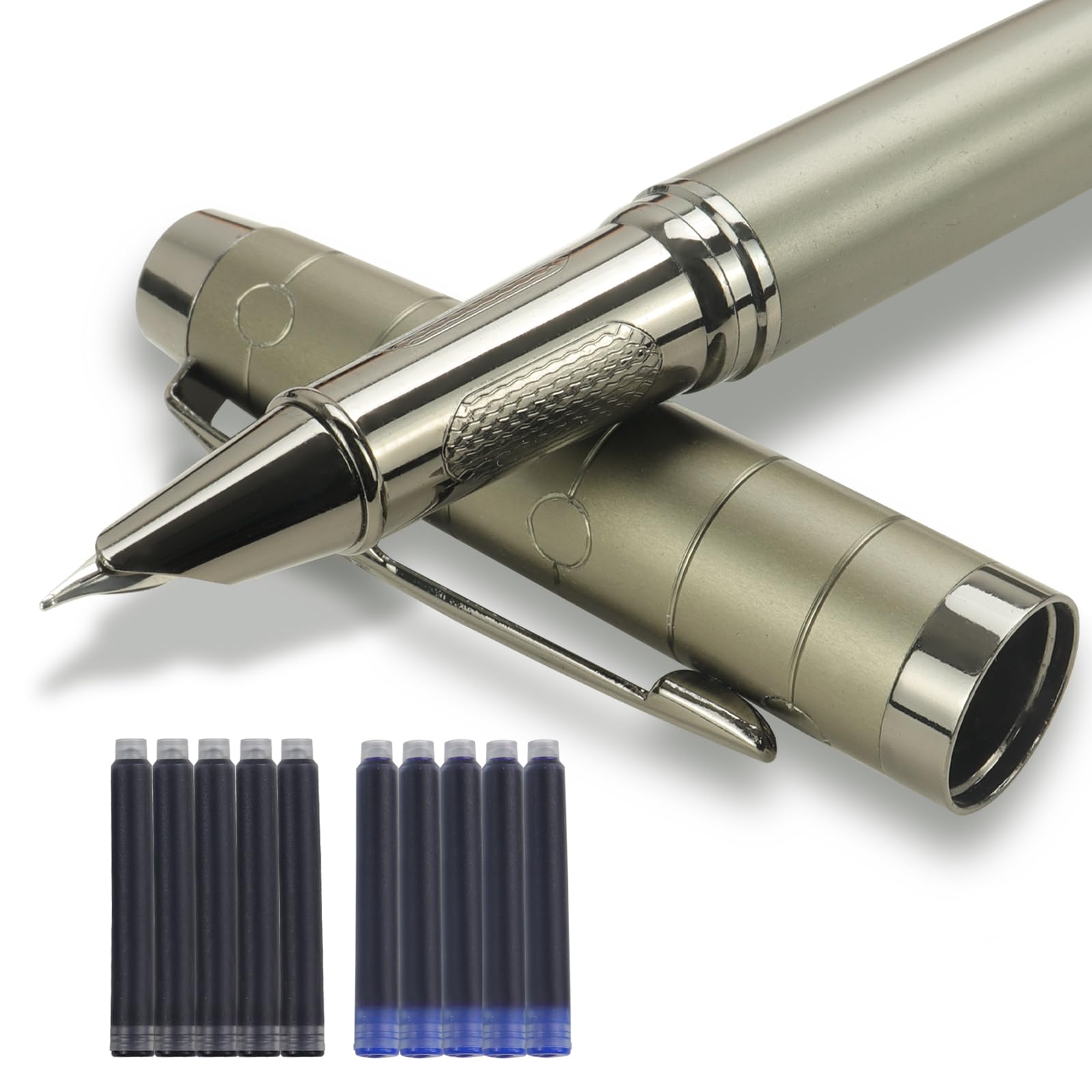 Amazon.com : YUNCHUN Fountain Pen Fine Nib for Writing, Refillable ...