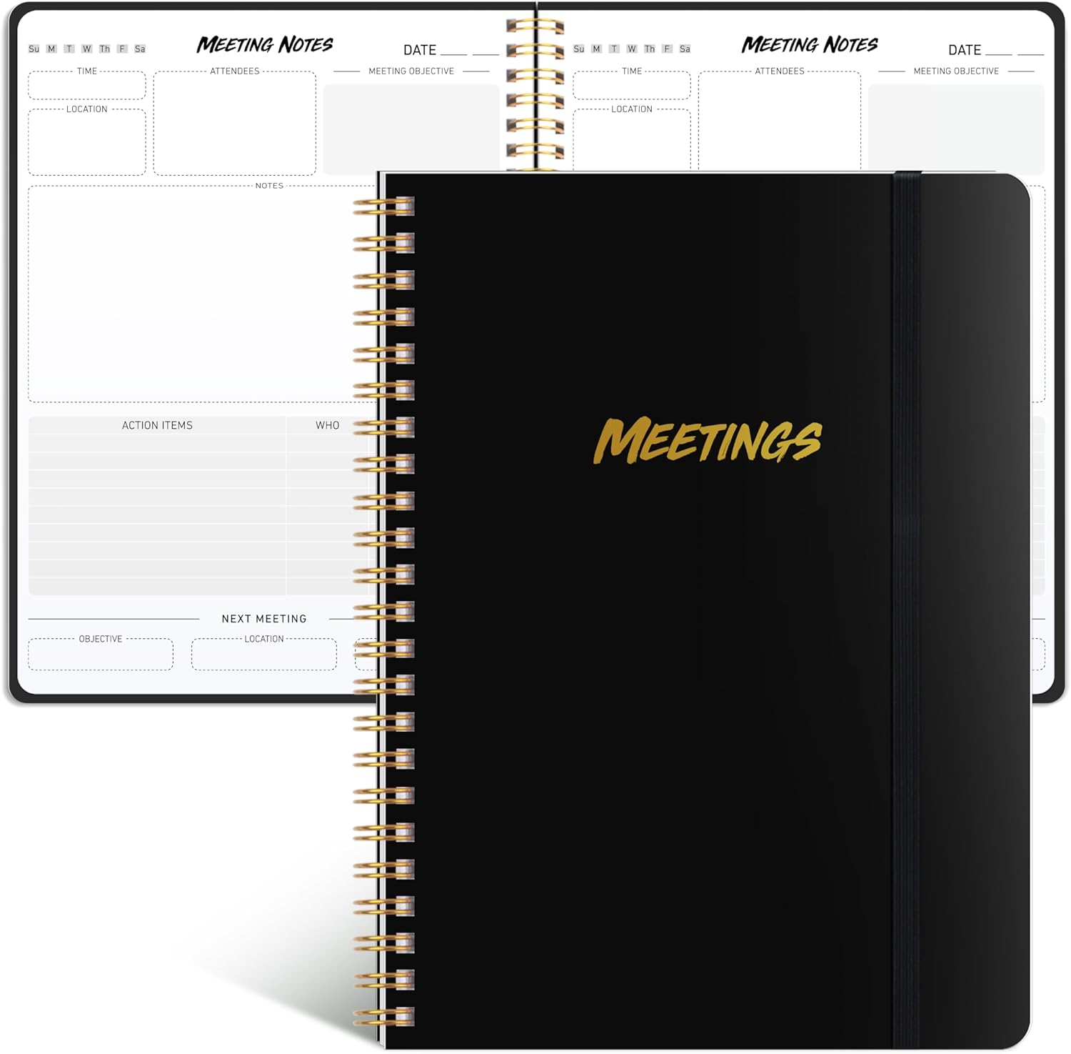 Amazon.com : Meeting Notebook For Work Organization - Meeting Planner ...
