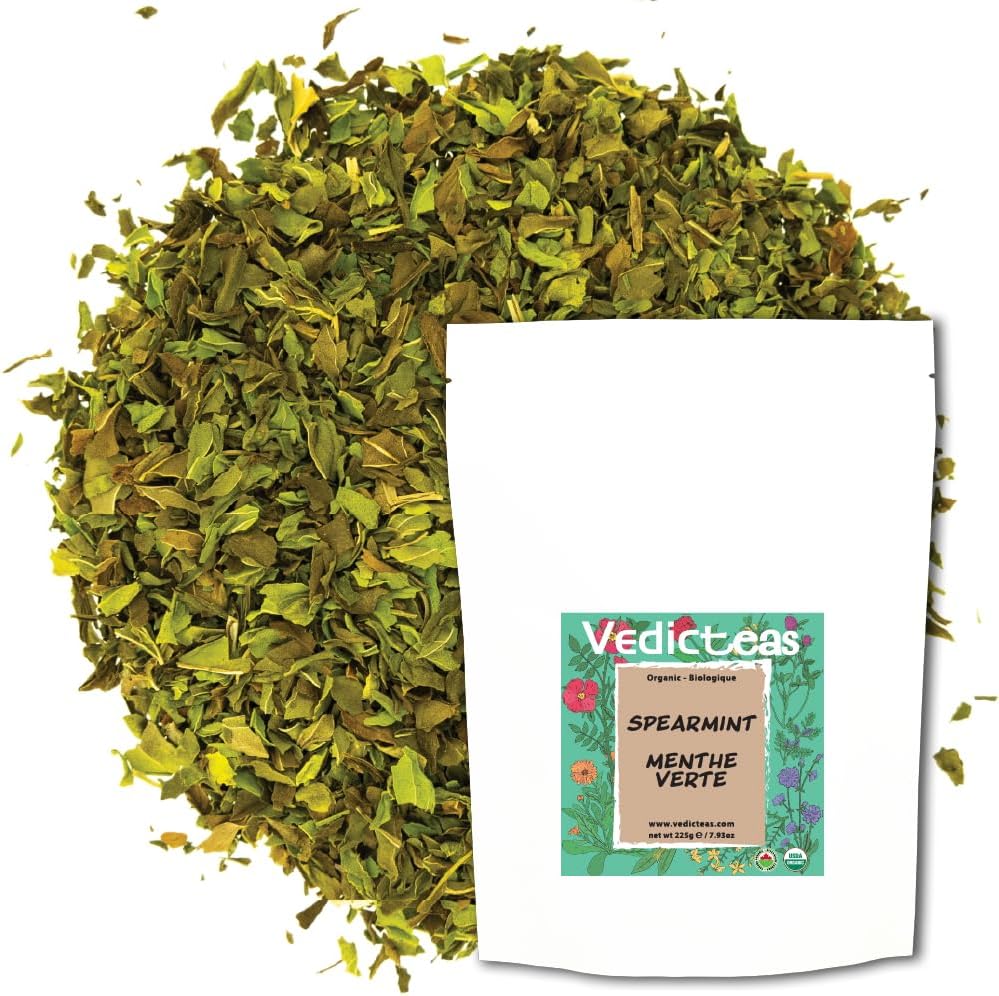 Vedic Teas Spearmint Tea Organic Mentha Spicata, Mint Herbal Bulk Tea ...