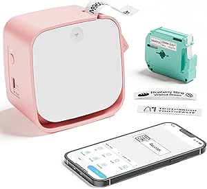 Amazon.com : Vixic Pink Label Maker Machine with Tape-M960 Portable Mini Smartphone Label Makers ...