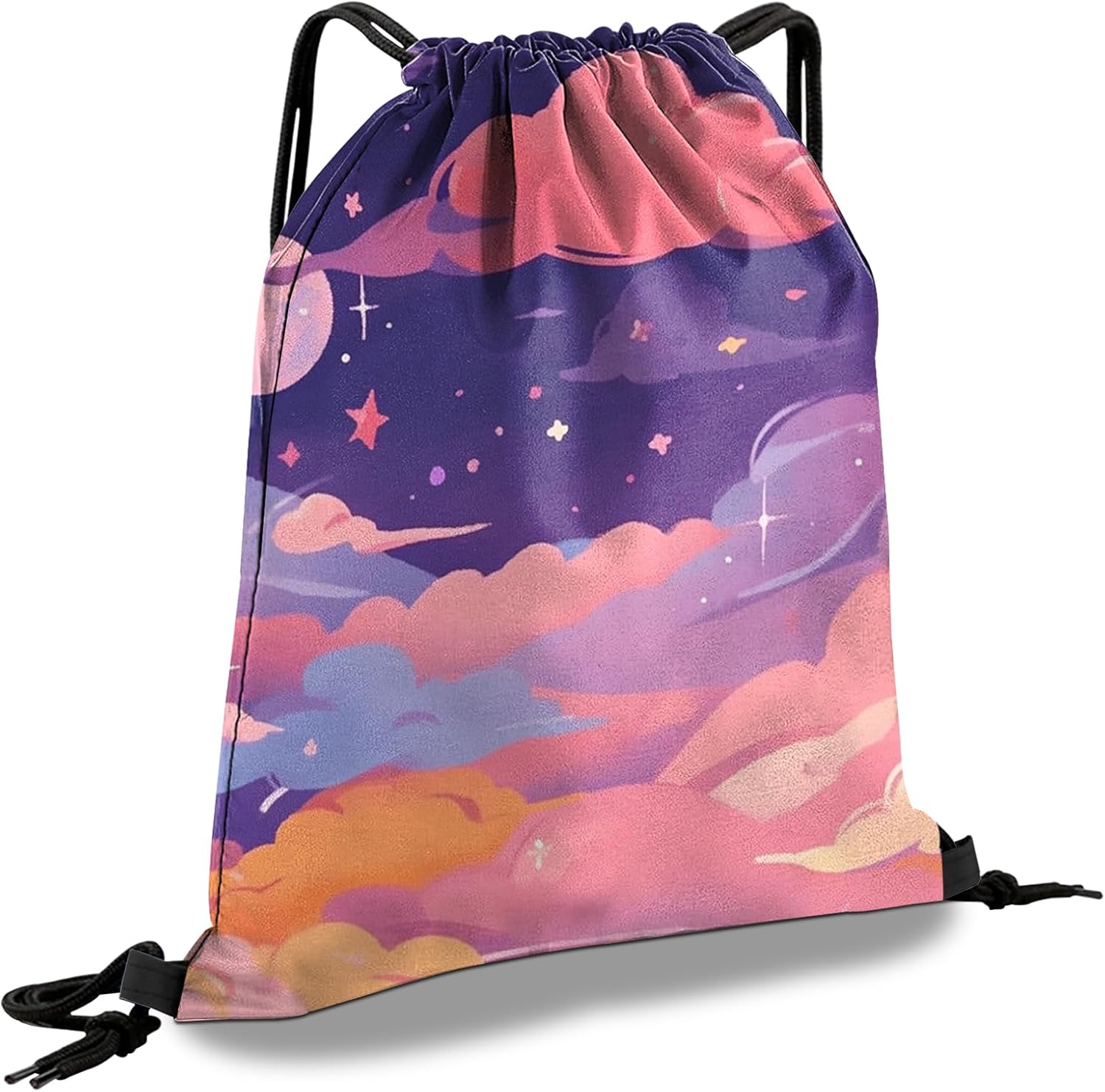 Amazon.com | Cabreche Drawstring Backpack Draw String Sports Bags for Gym Travel Beach ...