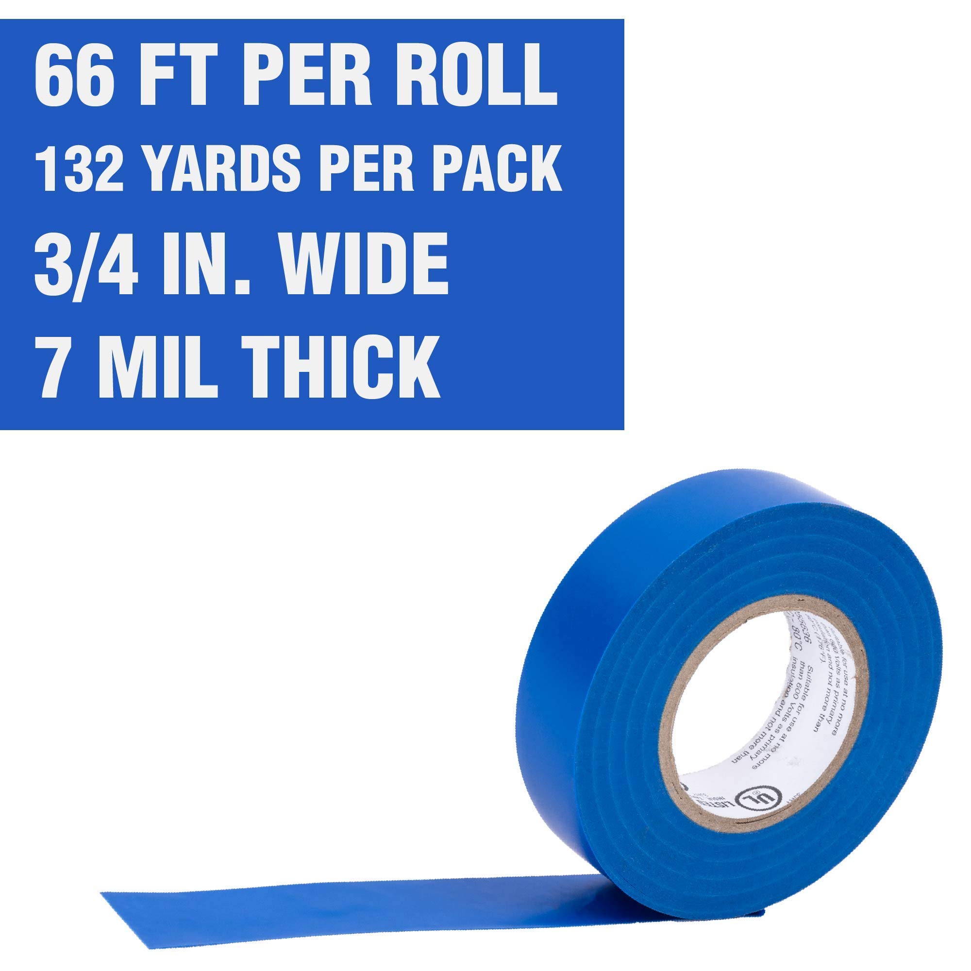 Snapklik.com : Cambridge 6-Pack Blue Electrical Tape 3/4-in X 66-ft