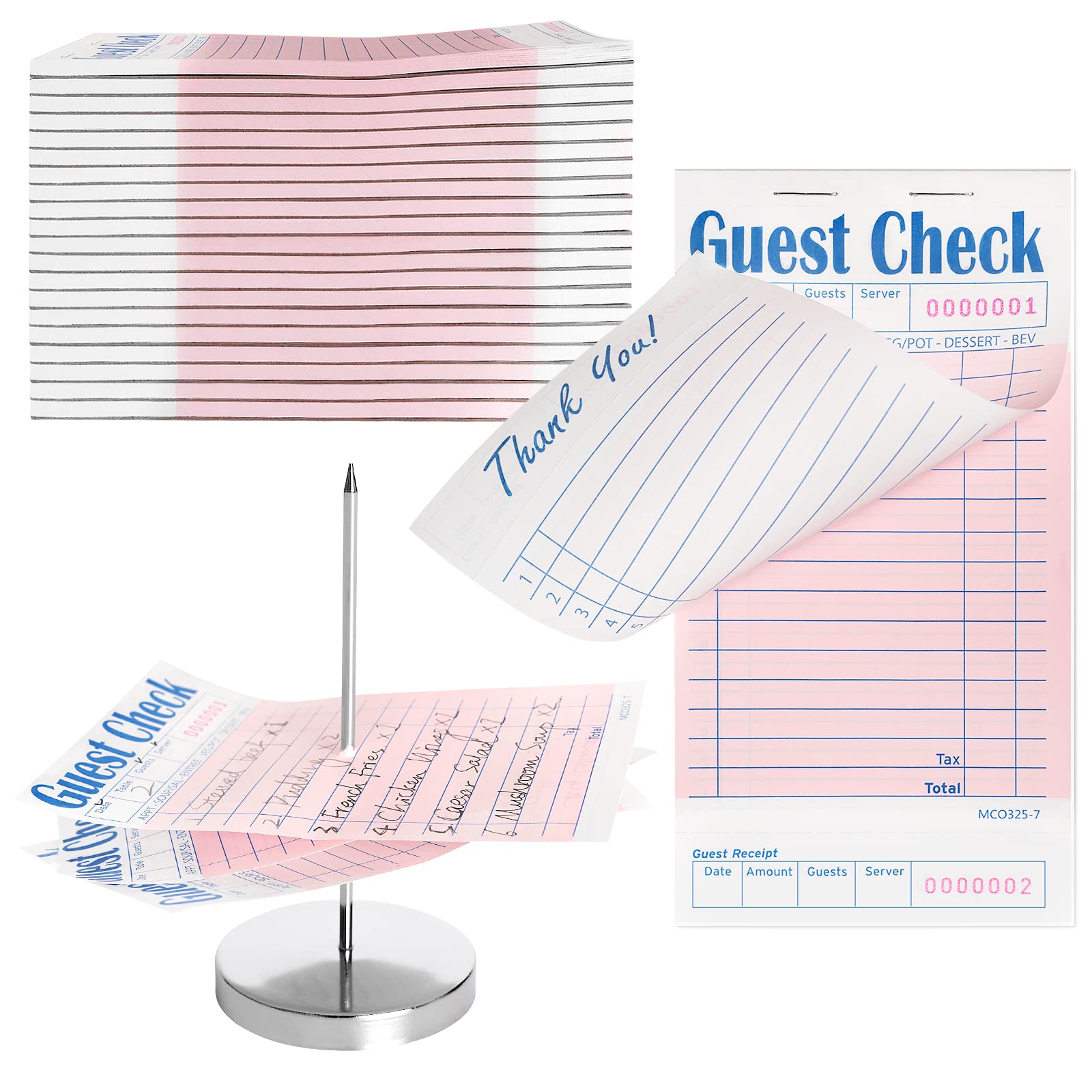 Buy Jowlawn Guest Check Pads for Waiters Waitresses, 20 Pack Server ...